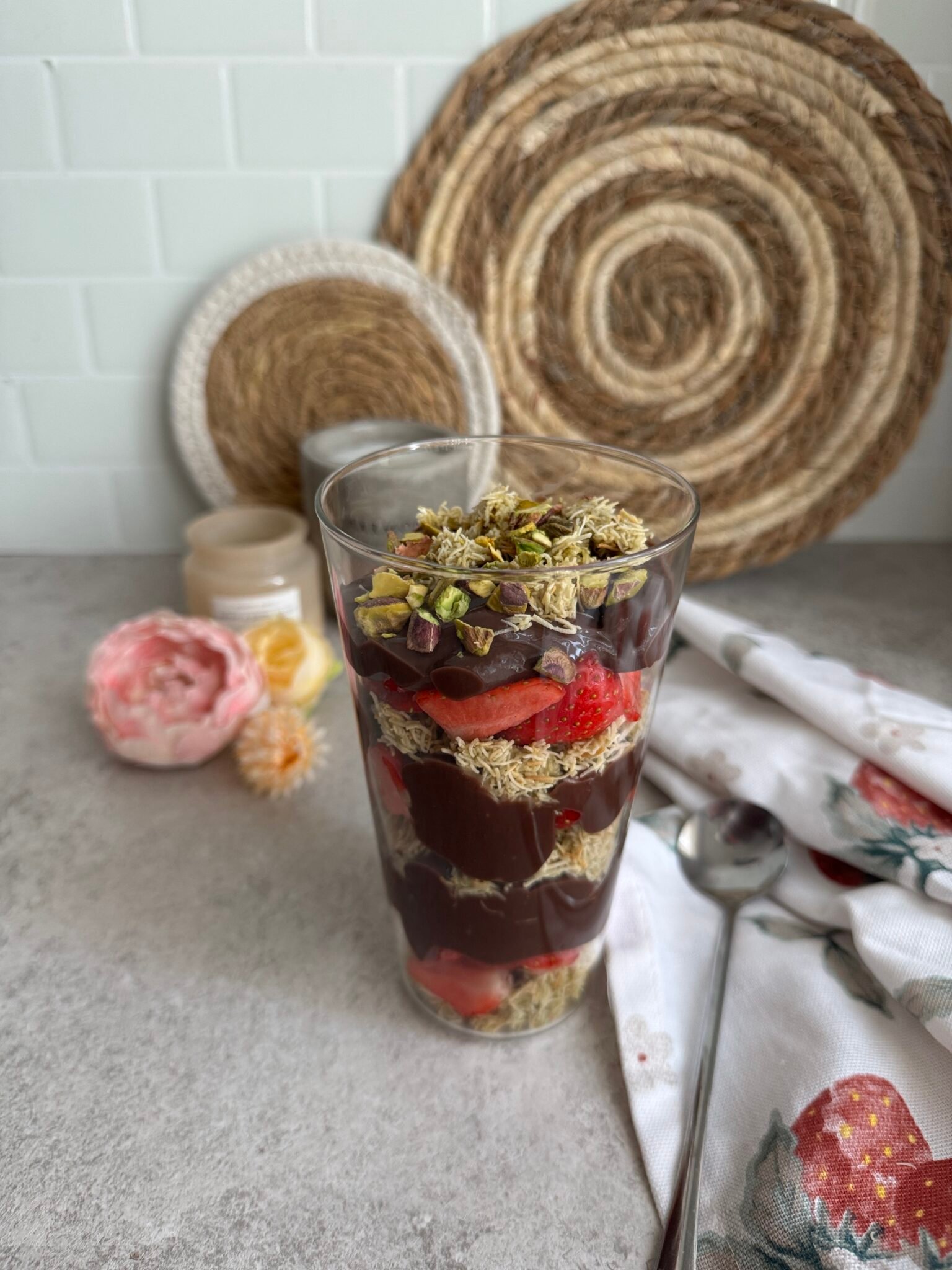 Viral Dubai chocolate Strawberry cups - Makkelijk Afvallen met Fitmetdjam